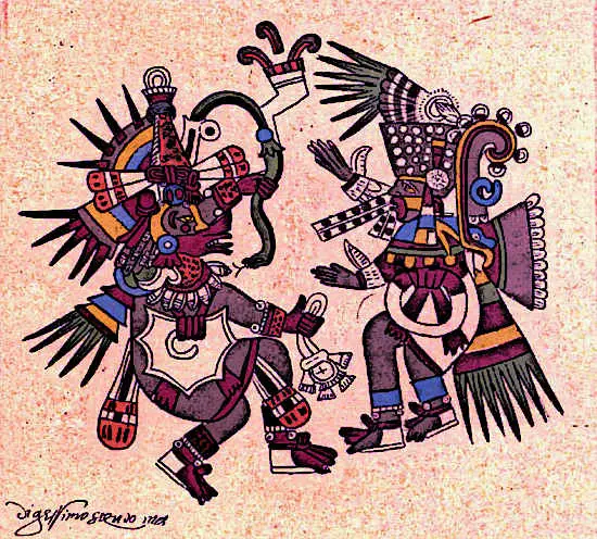 Aztec-Gods-Quetzalcoatl-Tezcatlipoca Picture